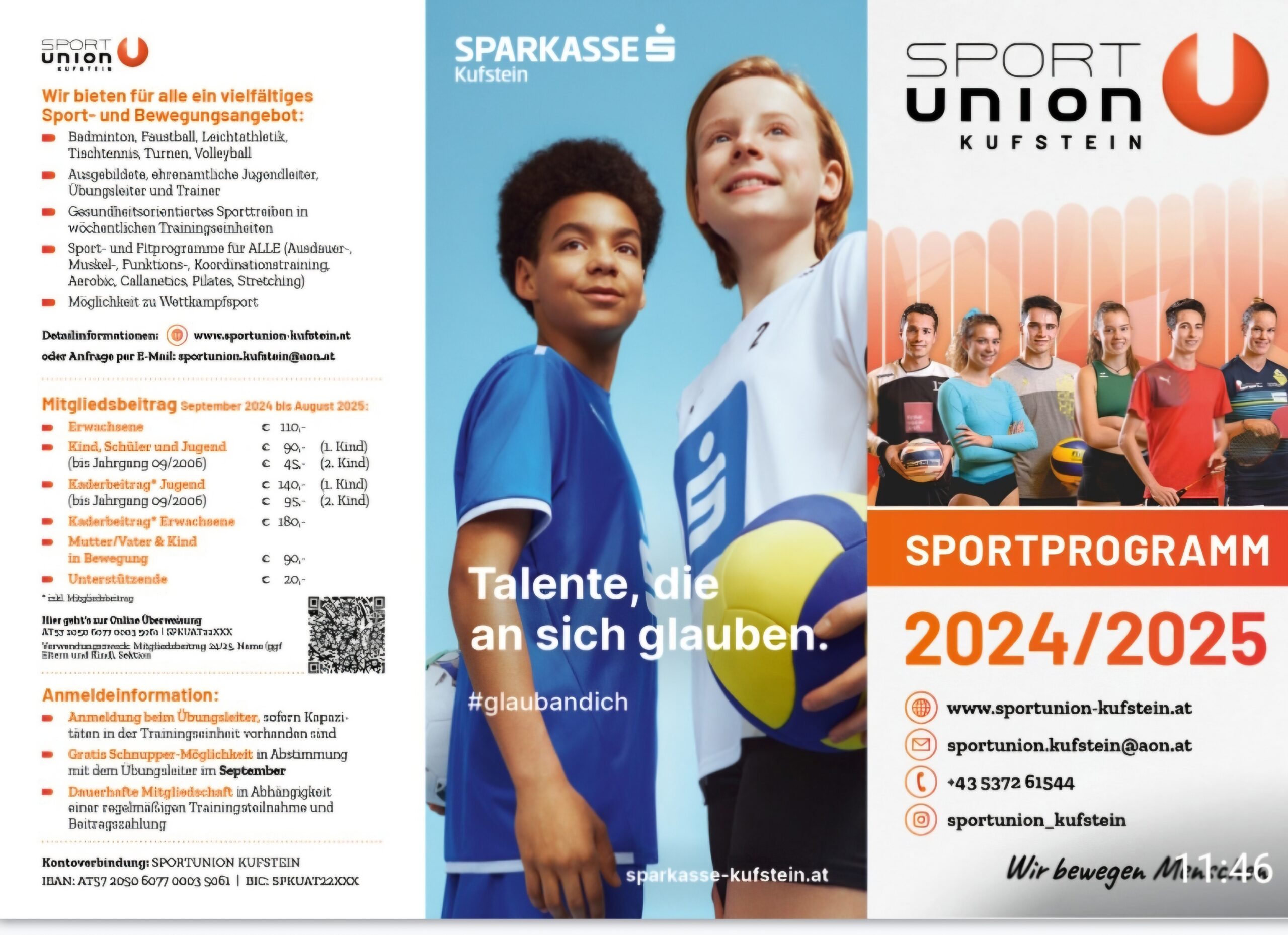 Sportprogramm 2024/25 - SPORTUNION Kufstein
